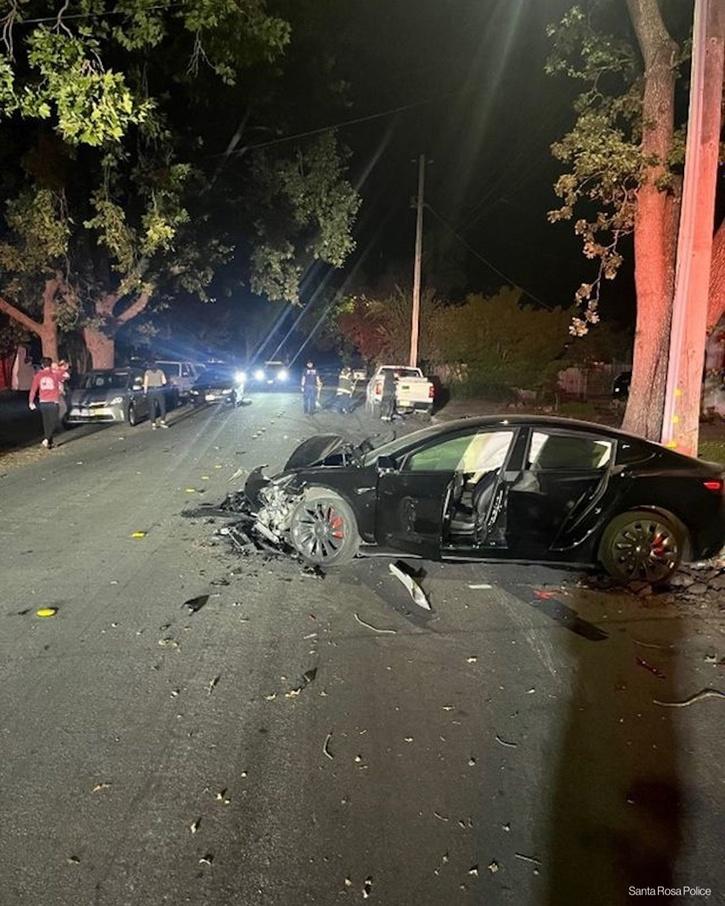 Teen Steals And Wrecks Parents' Tesla, Causes Multiple Crashes