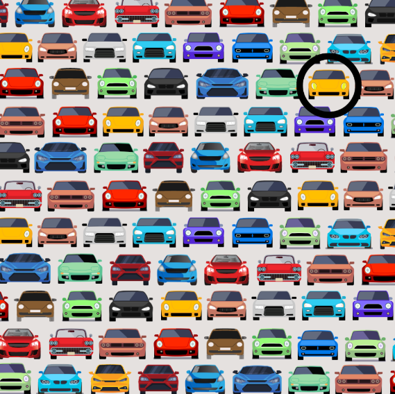 Optical Illusion: Find The Car With Lights On