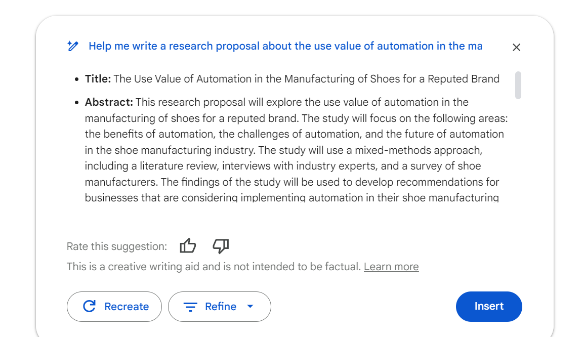 How To Use Google's Experimental 'Help Me Write' AI Tool In Docs