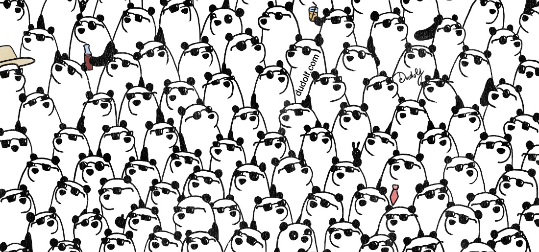 Find The Three Pandas In 30 Seconds Without Sunglasses In This Optical ...
