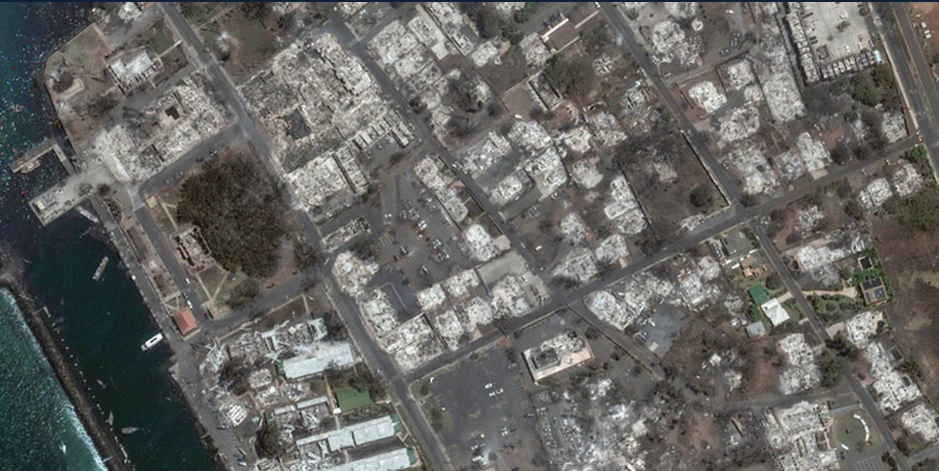 Wildfire Devastation In Lahaina Captured By Satellite