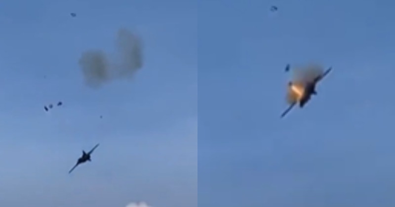Shocking Moment When Pilots Ejected From MiG-23 Jet Seconds Before It ...