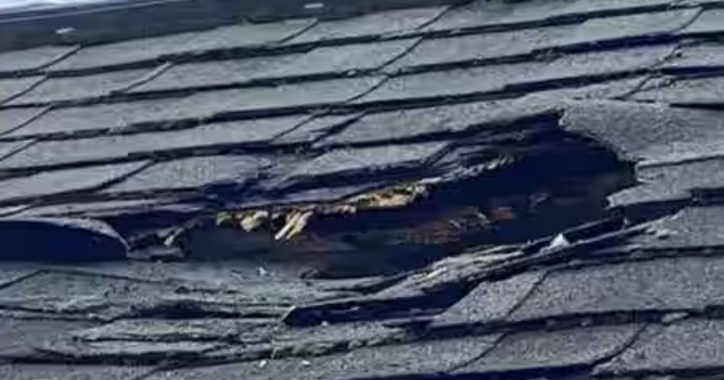 'We Heard An Explosion': Huge Chunk Of Ice Falls From Sky, Damages ...