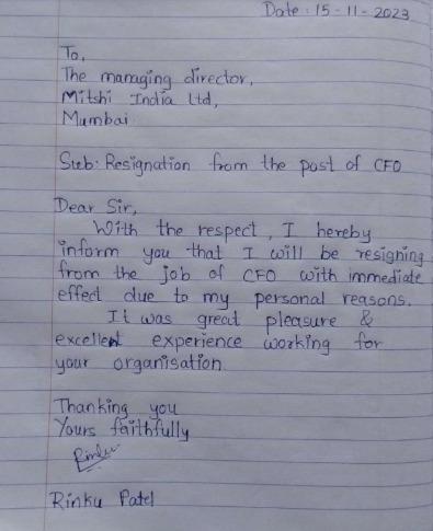 Mitshi India's CFO Rinku Patel Resigned: Read His Viral Handwritten Letter