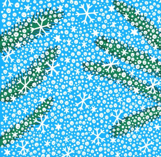 A Tiny Snowman Hides Among The Snowflakes In This Optical Illusion