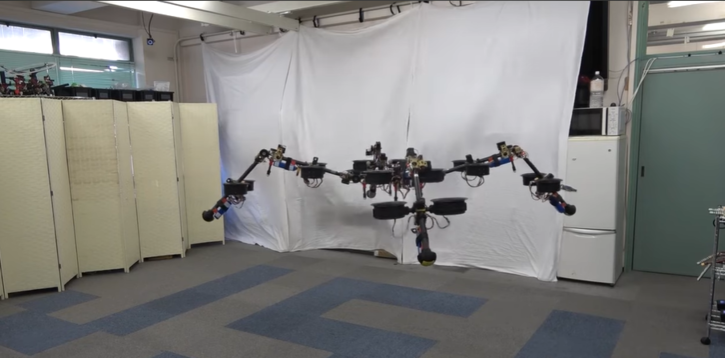 Watch This Spider-Like Flying Robot Take Off With Its 16 Thrusters