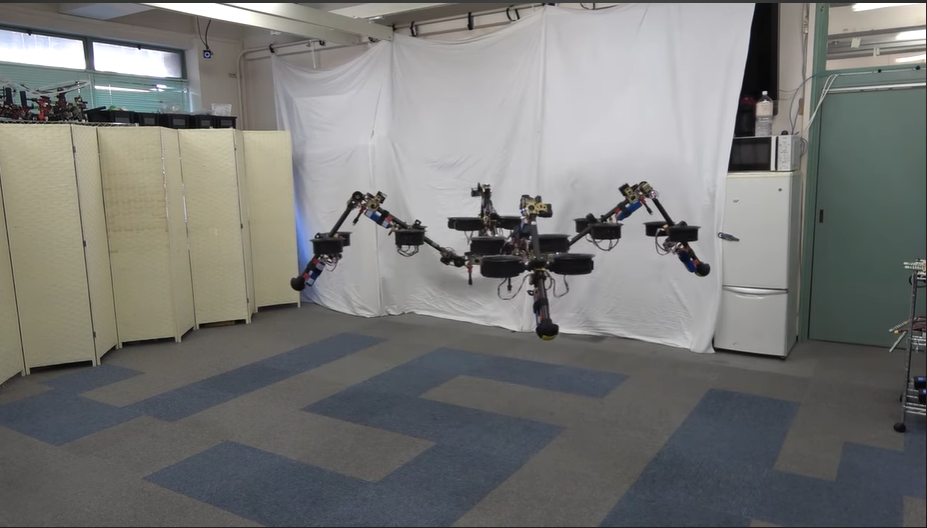 Watch This Spider-Like Flying Robot Take Off With Its 16 Thrusters