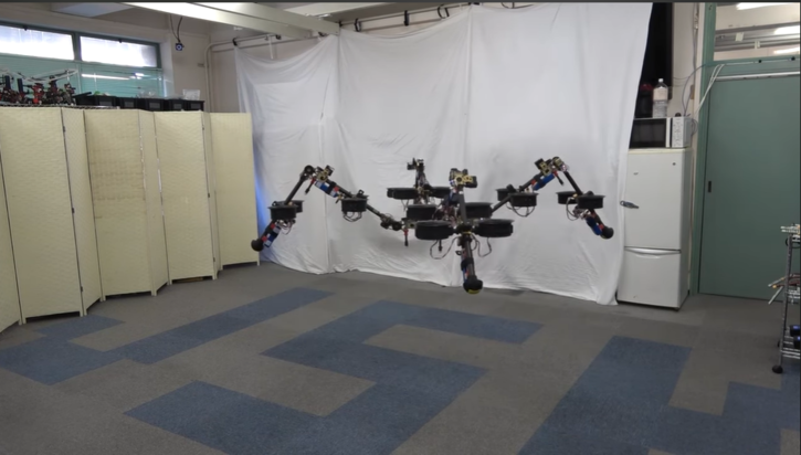 Watch This Spider-Like Flying Robot Take Off With Its 16 Thrusters