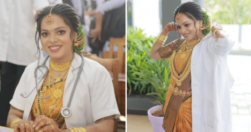 Bride Gives Medical Exam On Her Wedding Day