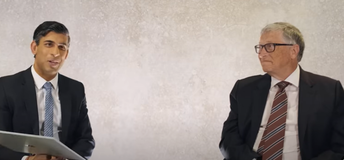 Rishi Sunak and Bill Gates answer questions from AI Rishi Sunak and Bill Gates answer questions from AI