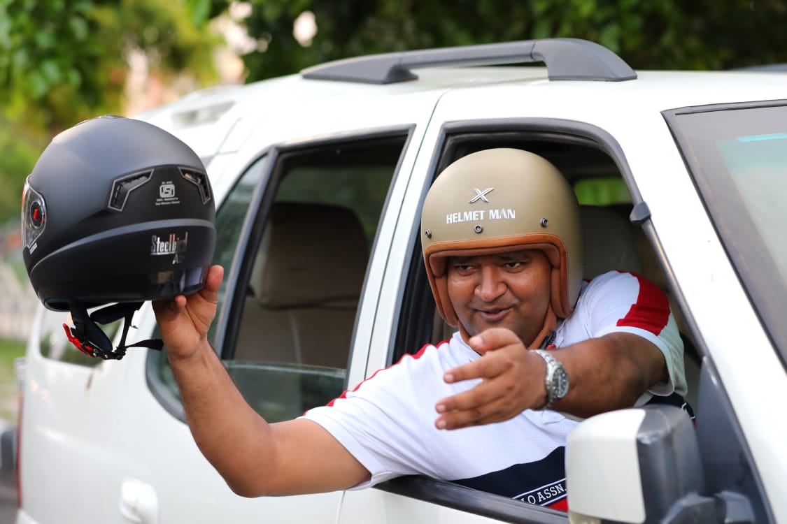 Saving Lives On The Road, One Helmet At A Time, Meet Helmet Man Of ...
