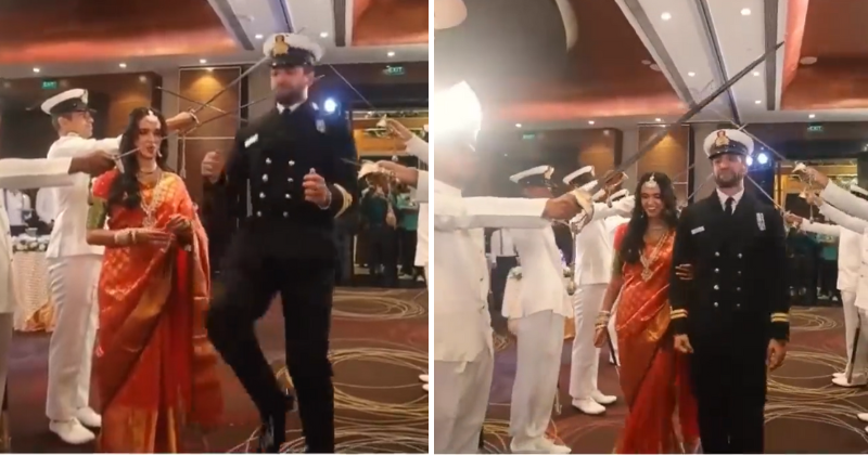 Video: Indian Navy's Unique Way Of Welcoming A Bride