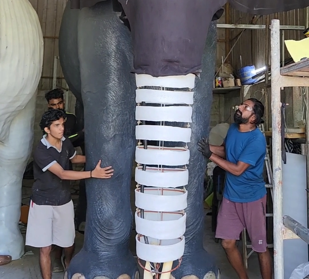 Meet The Artists Who Created The Robotic Elephant Irinjadappilly Raman ...