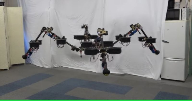 Watch This Spider-Like Flying Robot Take Off With Its 16 Thrusters