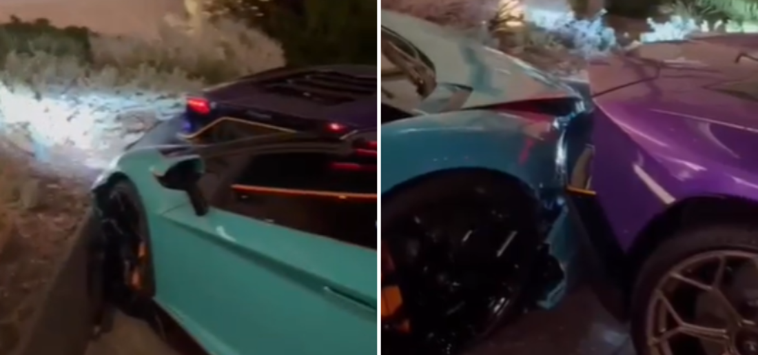 Valet Gets Confused And Crashes Two Lamborghinis At Once
