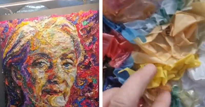 Portraits Made Of Waste Material Drive The Message Of Sustainability