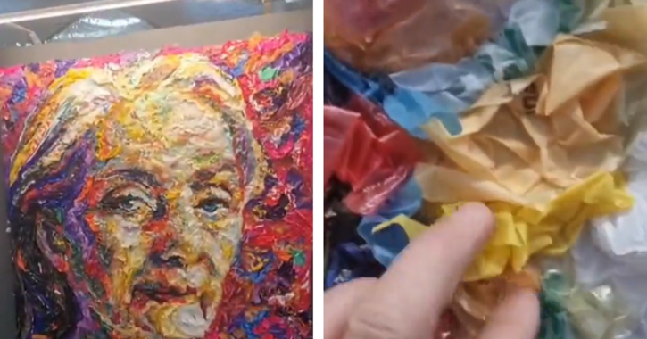 Portraits Made Of Waste Material Drive The Message Of Sustainability