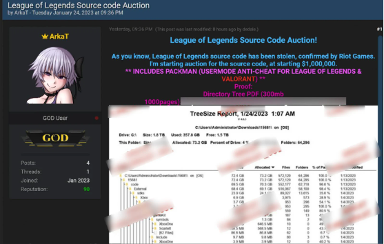 Hackers Are Selling The Source Code Of Riot Games League Of Legends 