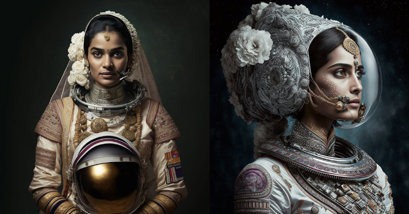 Artist Uses AI To Create Images Showing Astronauts As Brides