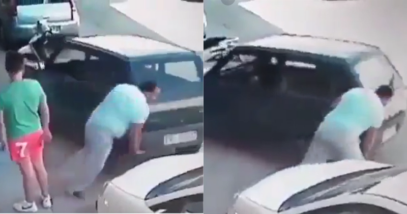 Video Of Man Picking Up His Car With One Hand Goes Viral