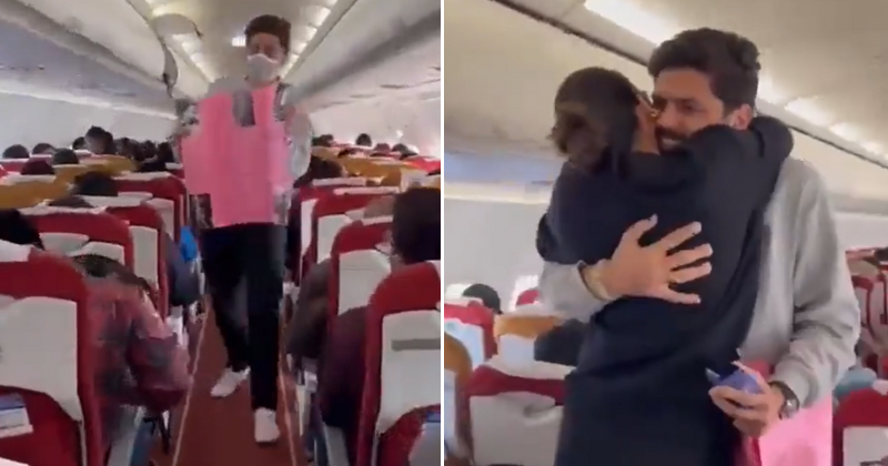 Man Proposes To Girlfriend On An Air India Flight
