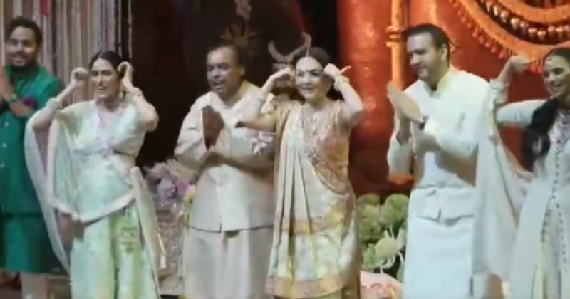 Video Of The Ambani Family Dancing At The Ceremony Goes Viral