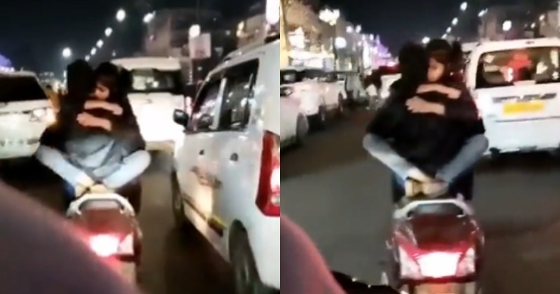 Lucknow Police Searches For Couple After Video Of Them Romancing On Scooty Goes Viral