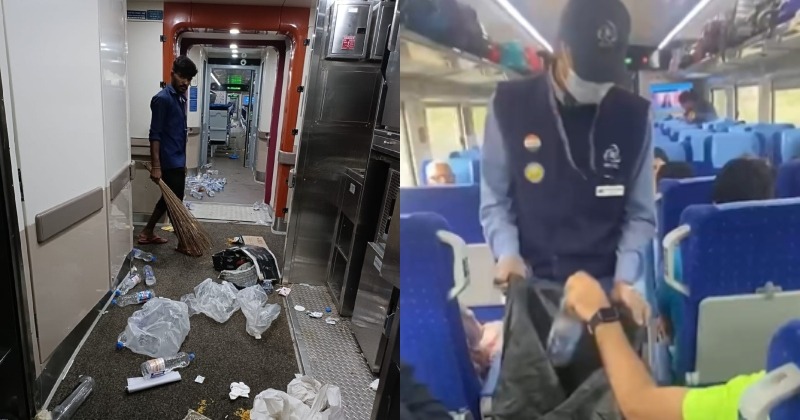 Photo Of Garbage In Vande Bharat Express Train Goes Viral; Ministry ...