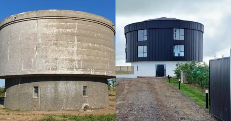 Man Sells Everything He Owns To Buy Abandoned Water Tank, Turns It Into ...