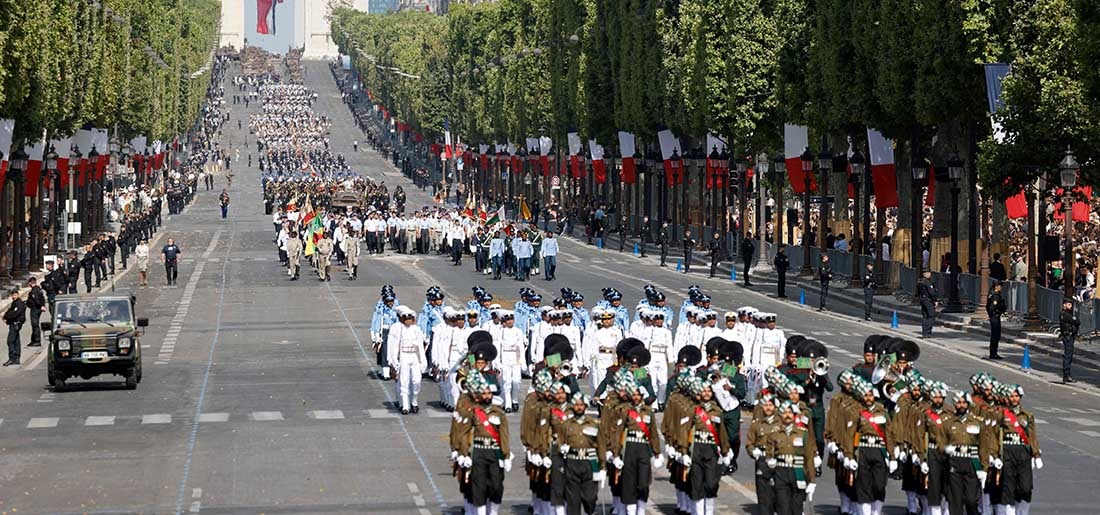 Bastille Day Parade: Indian Army Marches On Champs Elysees
