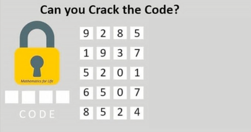 It's Time For A Brain Teaser: Crack The Code And Open The Door