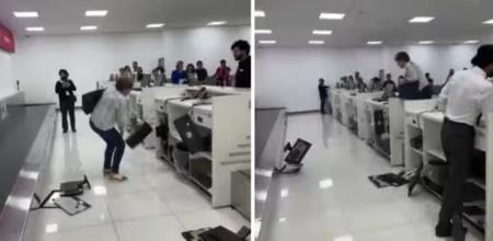 Woman Throws Computers and Scanners to Ground Amid Refund Dispute