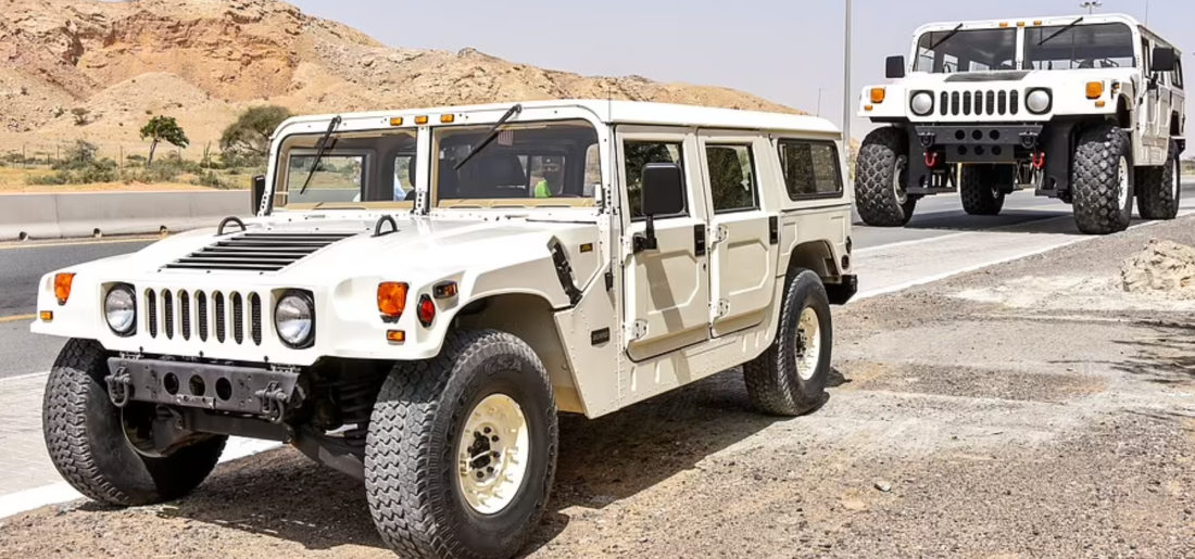 Dubai Sheikh's Incredible 46-Feet Hummer Stands Tall Among Other Vehicles