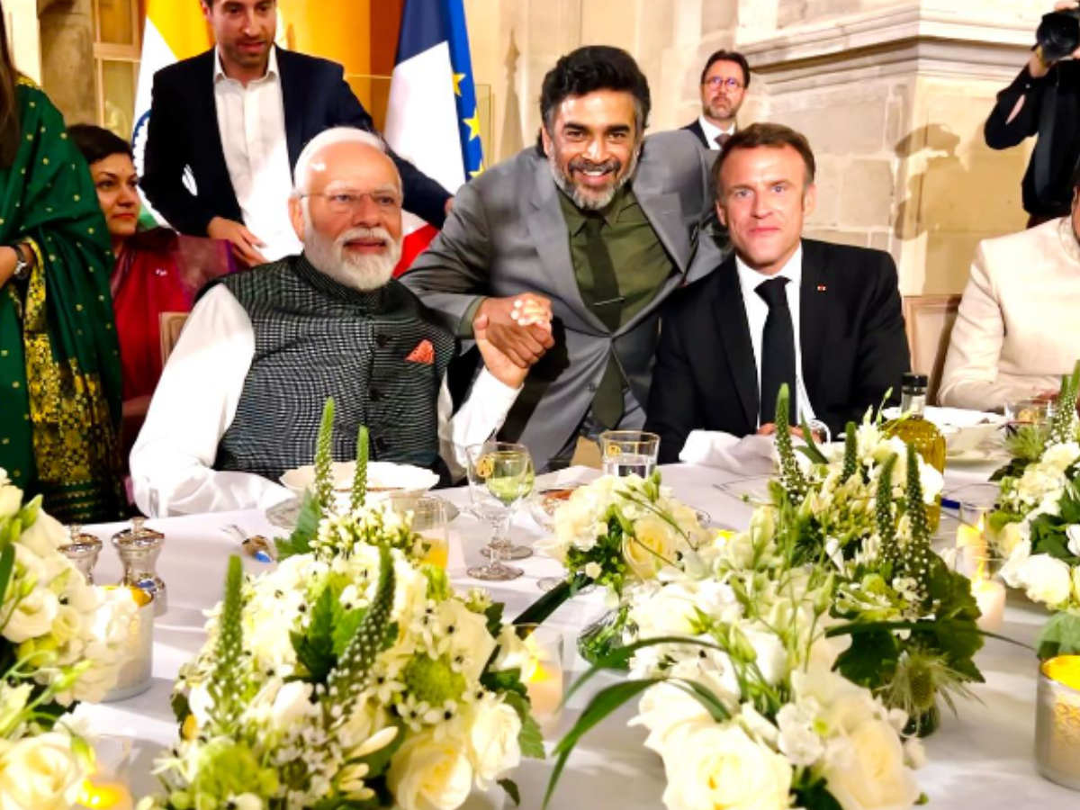 R Madhavan's Viral Selfie With French President Emmanuel Macron, PM Narendra Modi