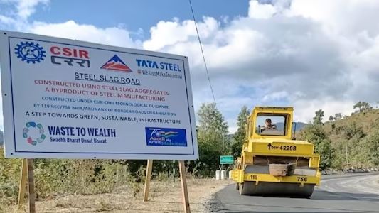 In An Environment-Friendly Initiative, Steel Waste Used To Build ...