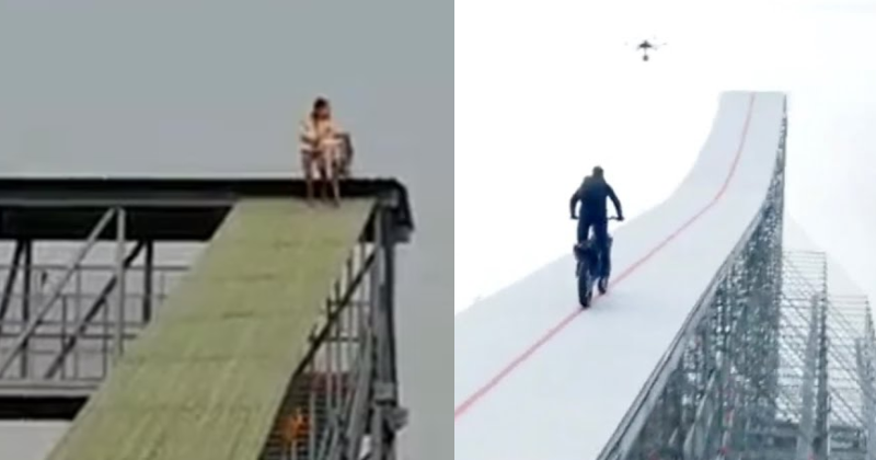 Man Cycling On Roof Of Foot Overbridge Goes Viral