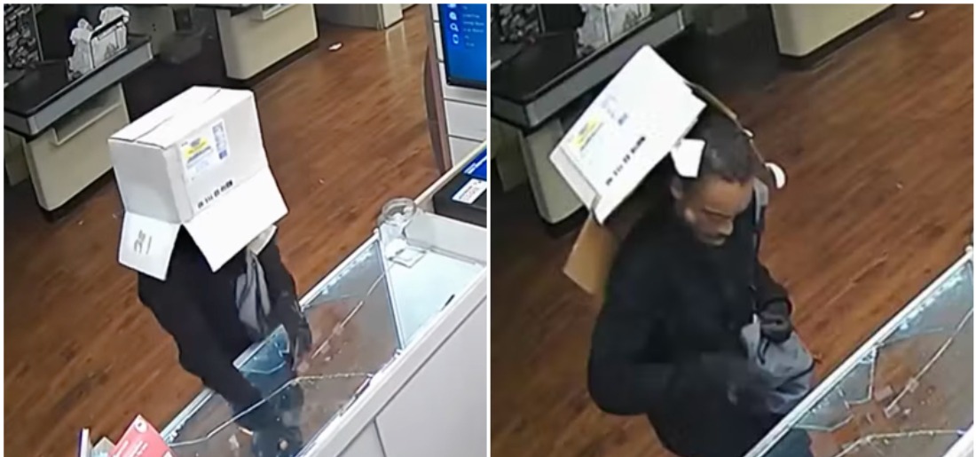 Box-wearing Thief Arrested While Getting Clear View Of Loot