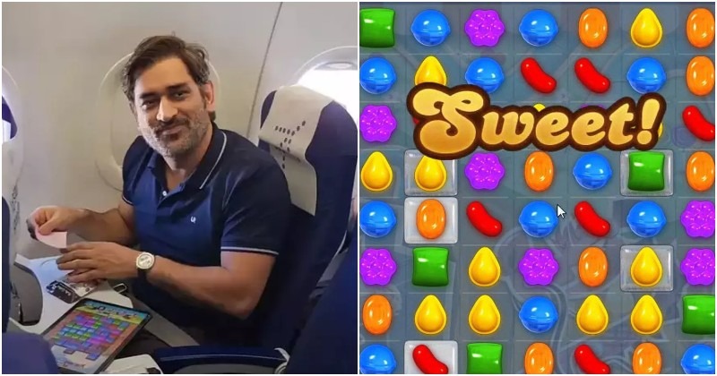 MS Dhoni भी Candy Crush खेलते हैं: इधर धोनी फ्लाइट में गेम खेलते दिखे, उधर गेम के डाउनलोड्स बढ़ गए!