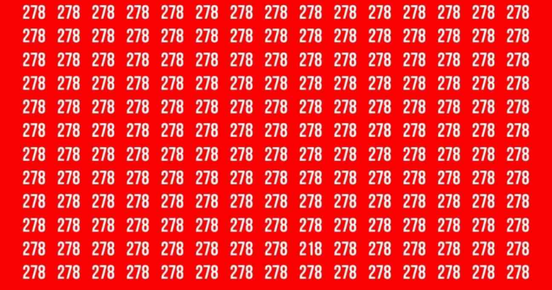 Optical Illusion: Spot The Number 218