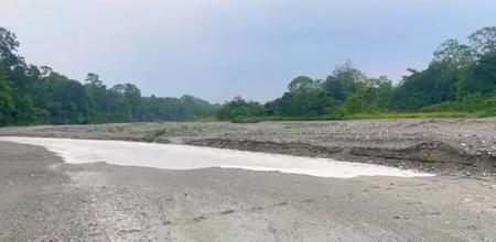 River Emerges As Water Reaches Barren Terrain