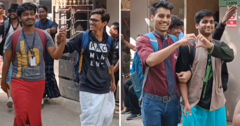 Ulhasnagar: College Students Show Up In T-Shirts And Ghagras