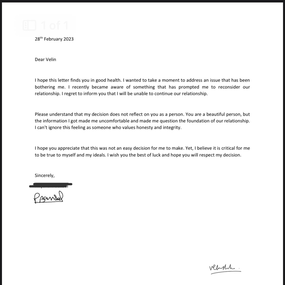 Man Breaks Up With 'Situationship' Through Letter Of Closure