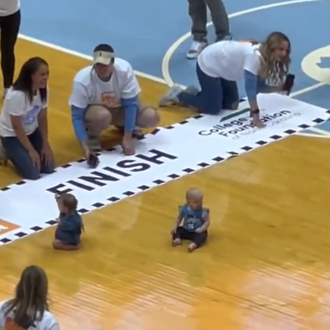 Watch: Toddlers Crawl In Competitive Race