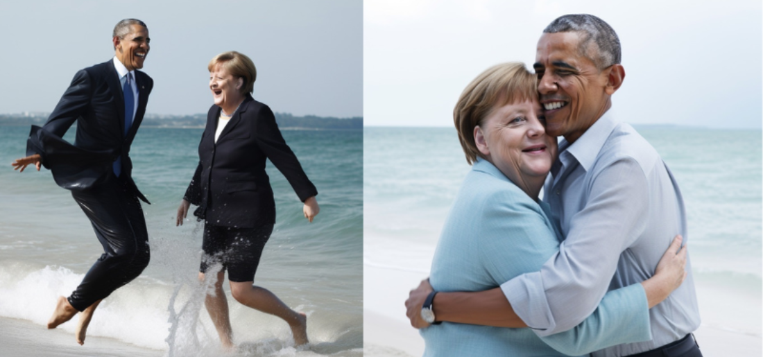 Barack Obama and Angela Merkel's AI Generated Pictures
