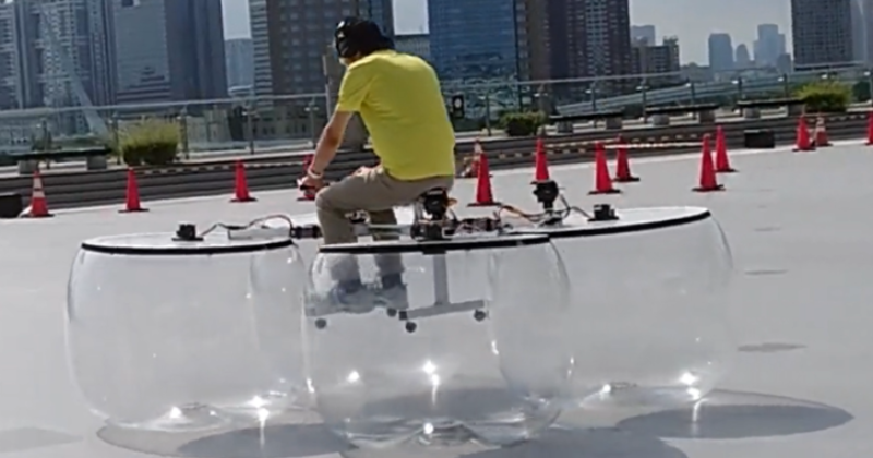 Japanese Inventor Created DIY Hovercraft With Basic Materials