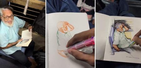 Artists Draw Passenger's Sketch Leaving The Internet Amazed