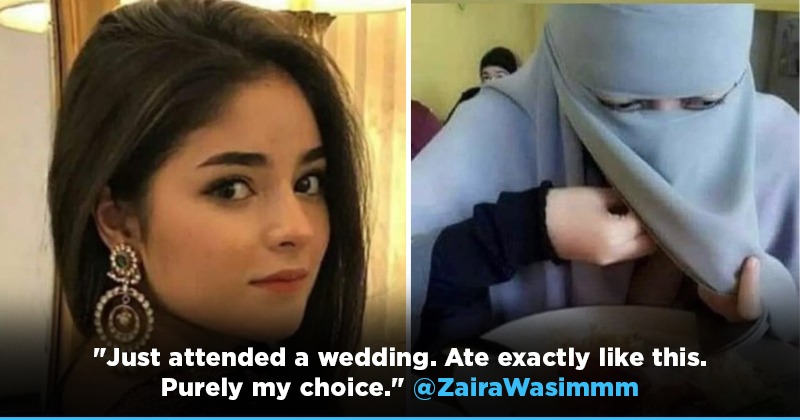 We Dont Do It For You My Choice Dangal Actress Zaira Wasim Defends