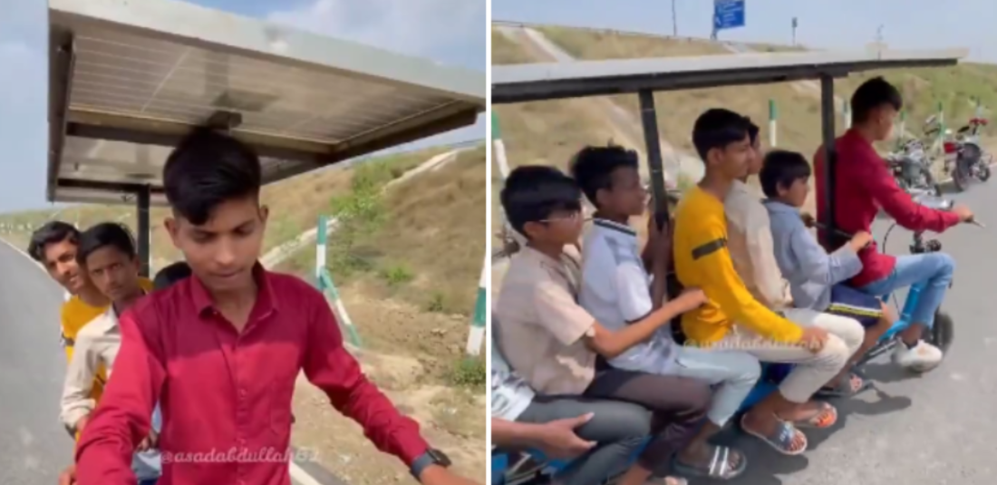 Video Of Scrap Turned Into Solar Powered Seven Seater Vehicle Goes Viral