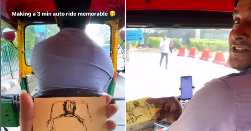 Sketching the Everyday: Woman's Artistic Talent Shines On Auto-Rickshaw ...