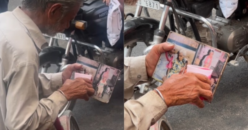 Elderly Man Shares Food With A Loved One’s Photograph And The Video Is ...
